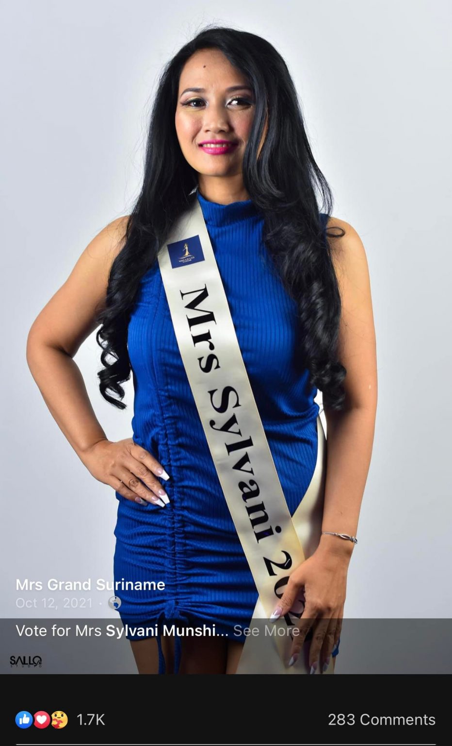 Sylvani Munshi vertegenwoordigt Suriname tijdens Mrs Grand International verkiezing in Myanmar ...