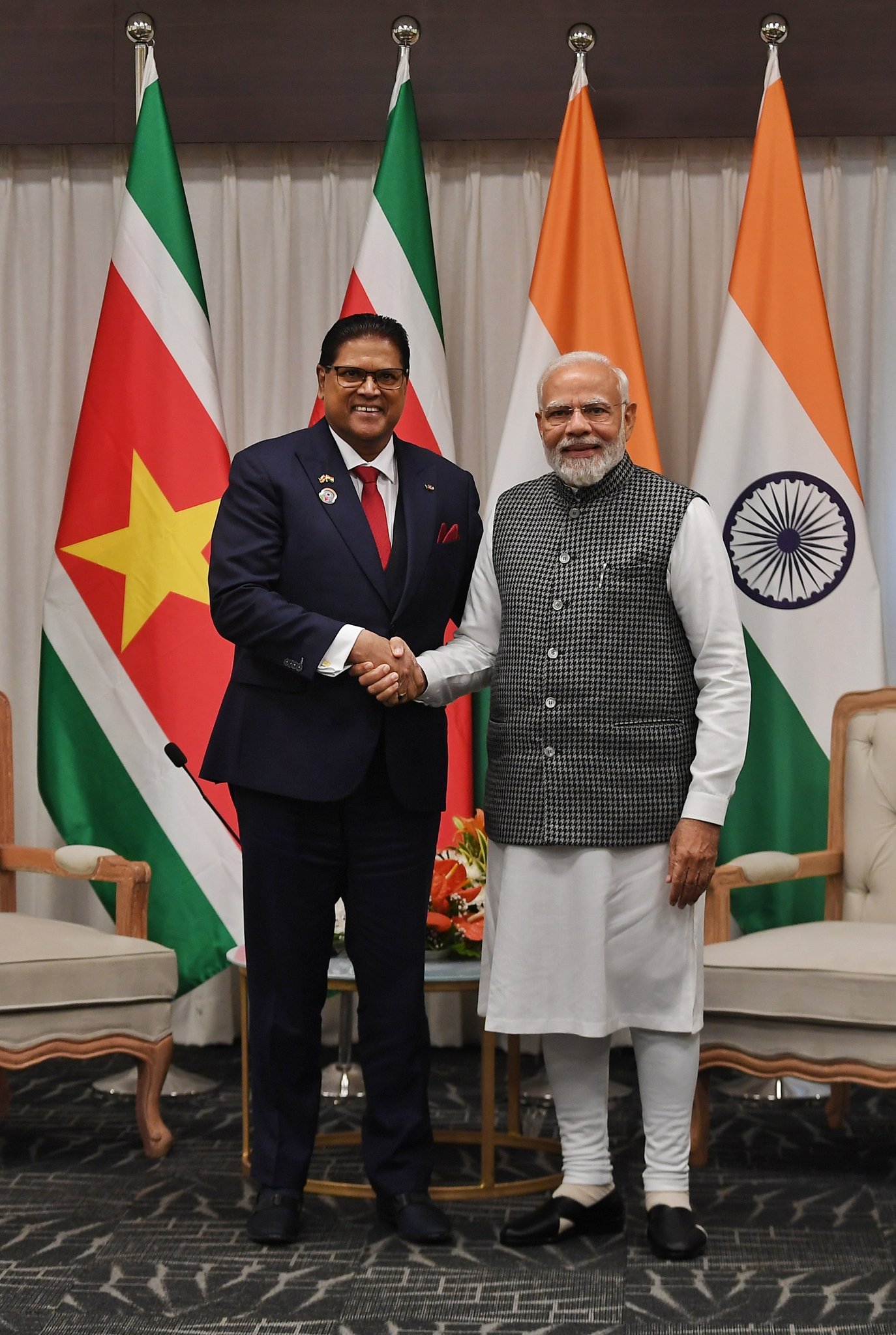 President Santokhi ontmoet premier Modi van India – Dagblad Suriname