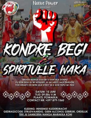 Native Power houdt zaterdag een “Kondre Begi” en “Spirituele Waka ...