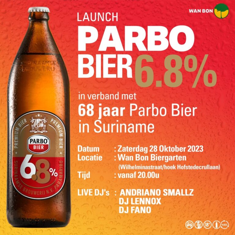 Surinaamse Brouwerij NV lanceert Parbo Bier 6.8% – Dagblad Suriname