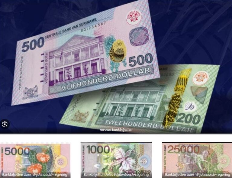 Surinaamse Centrale Bank geeft grotere bankbiljetten uit: Tekenen van ...