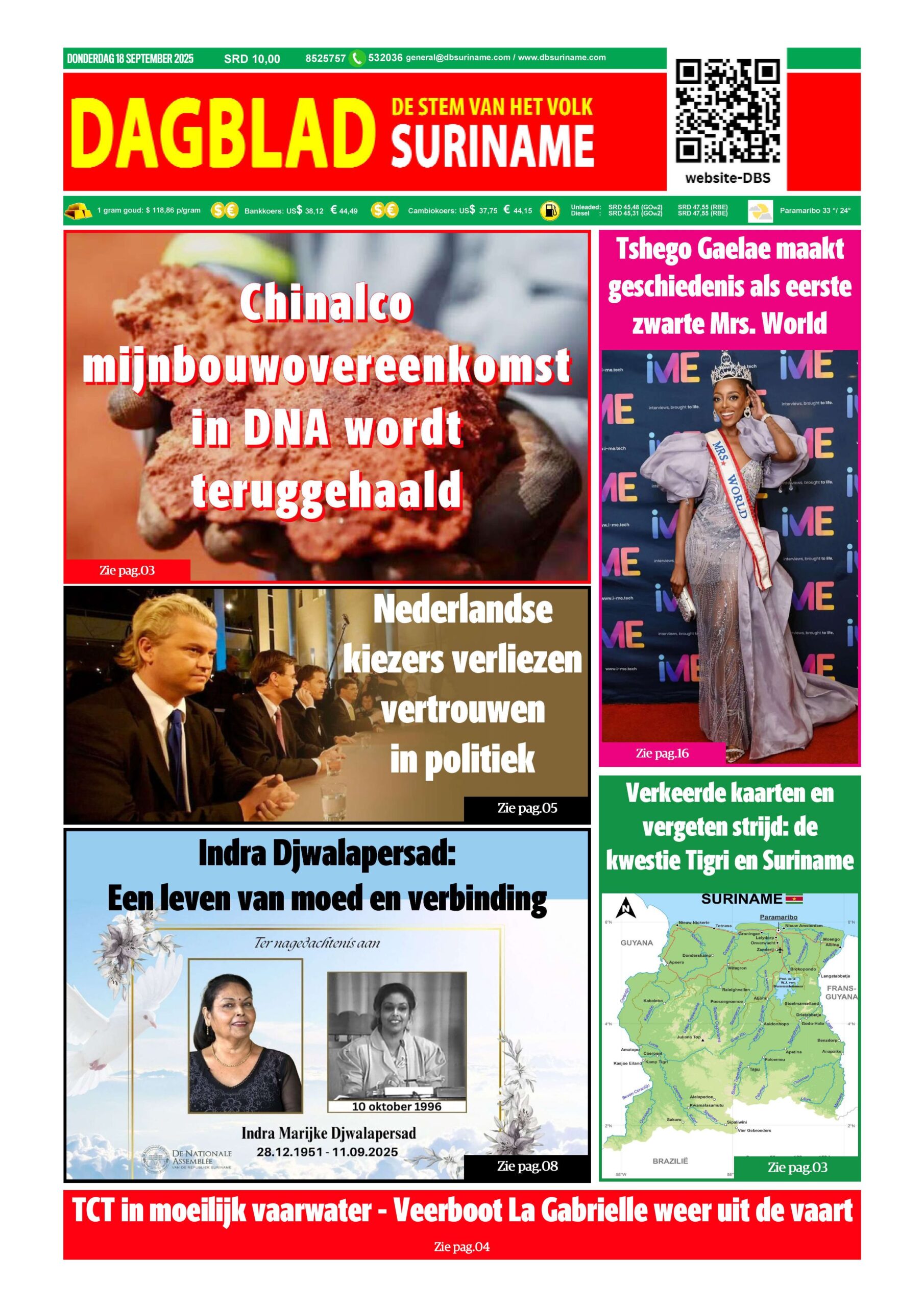 Headlines Nieuws – Dagblad Suriname
